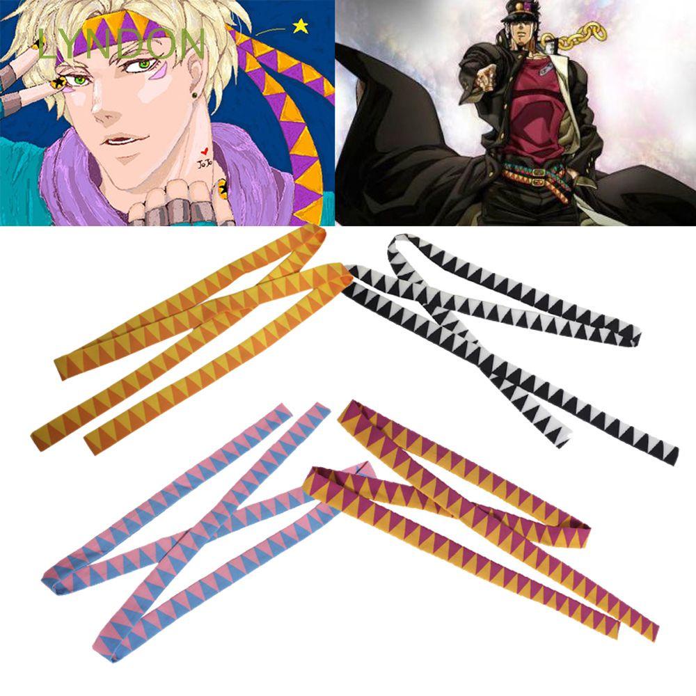 LYNDON Korean Anime Headband Long Headdress Kujo Jotaro Belt Caesar ...