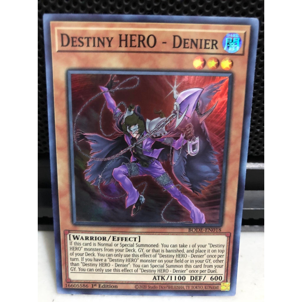 Destiny HERO - Denier - BODE-EN018 - Super Rare 1st Edition | Shopee ...