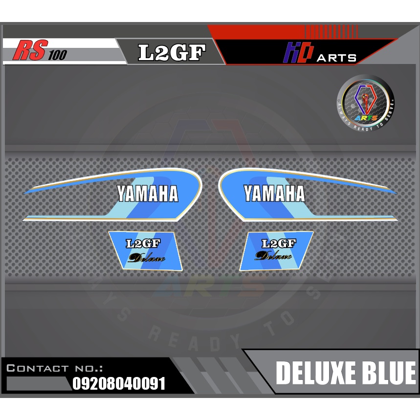 YAMAHA RS100T "L2GF Deluxe" : Customized Motorcycle Decals, Laminated ...