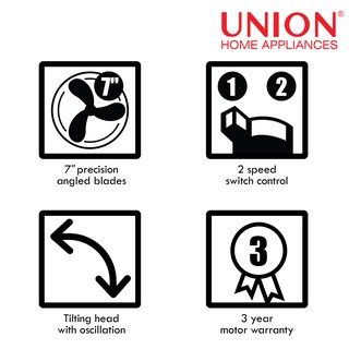 Union UDF-7 7-inches Mini Desk Fan | Shopee Philippines