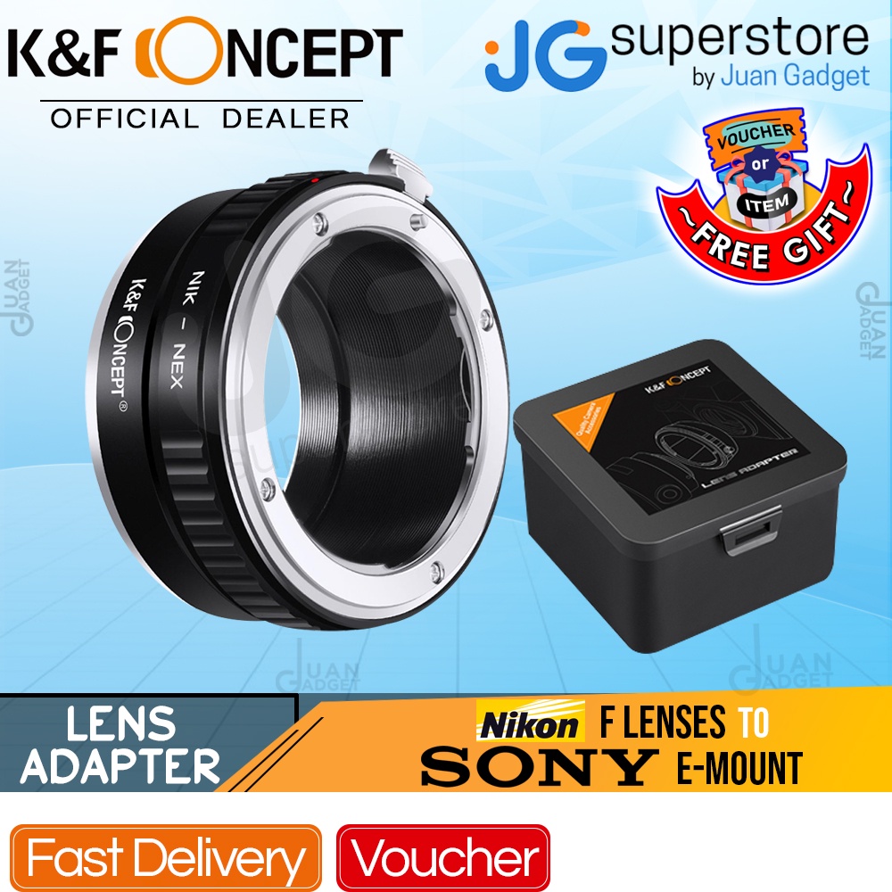 K&F Concept Nikon F Lenses to Sony E Lens Mount Adapter (NIK - NEX ...
