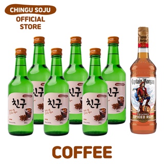Chingu Soju Coffee 360ml 6 Bottles With Free Captain Morgan | Shopee ...