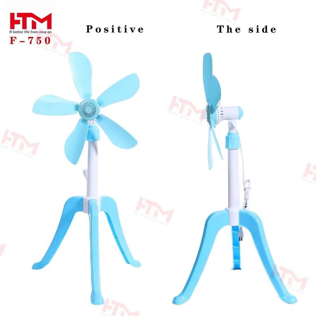 HTM 5 Blades Stand Fan Portable Stand Fan Foldable Stand Fan Electric ...