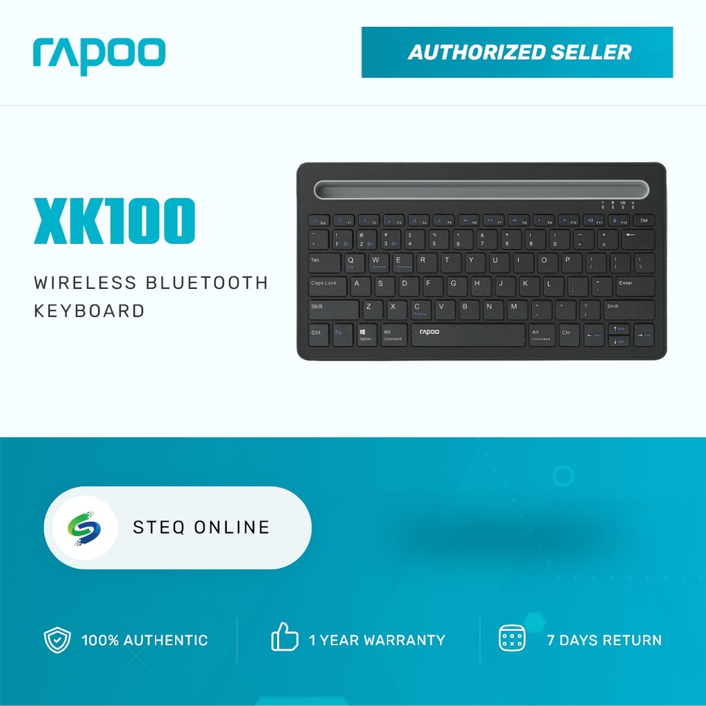 STEQ Rapoo XK100 Bluetooth Keyboard | Shopee Philippines