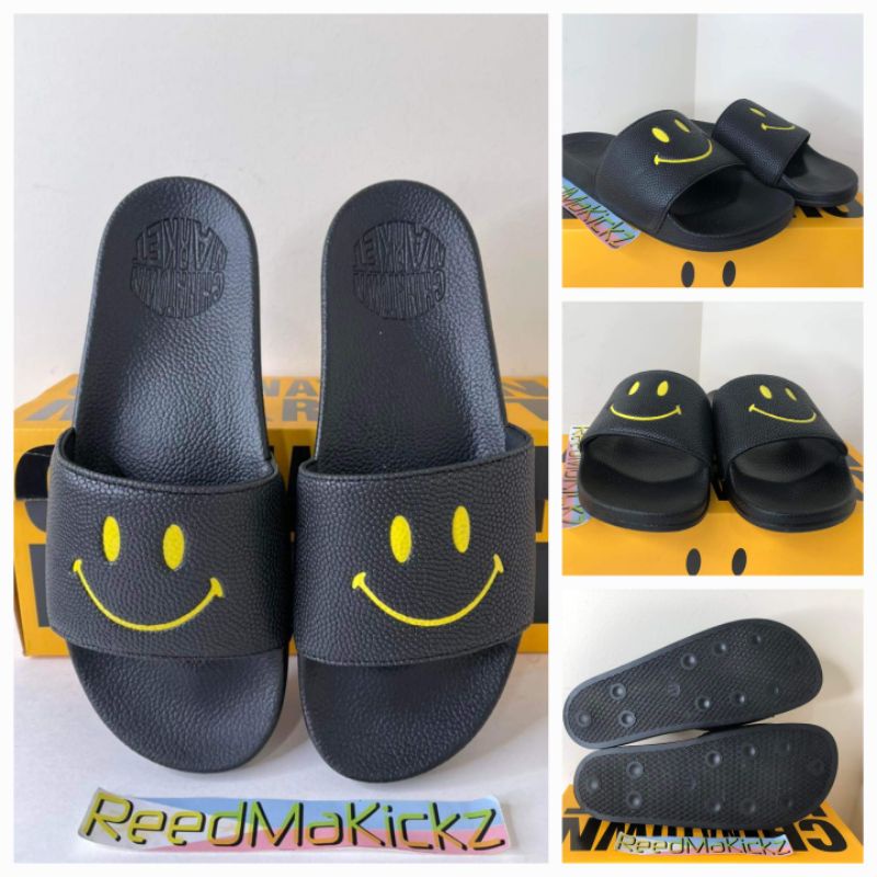 Chinatown Market Smiley Slides Black | Shopee Philippines