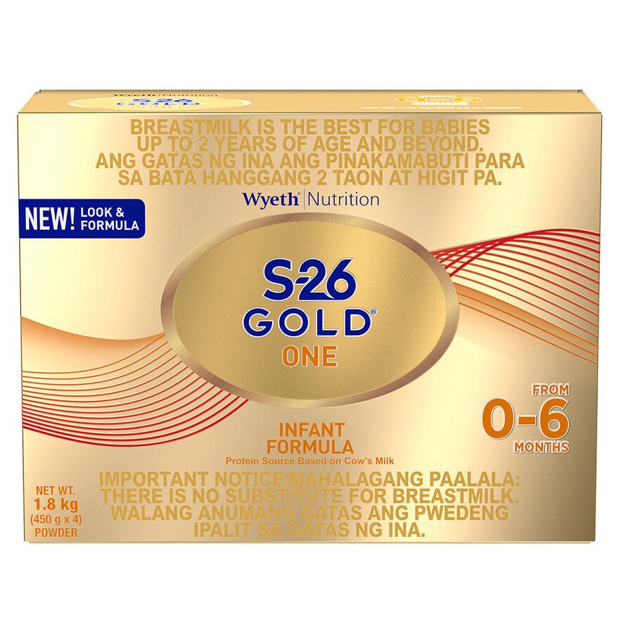 S26 Gold® One Infant Formula For 0-6 Months Bag in Box 1.8kg | Shopee ...