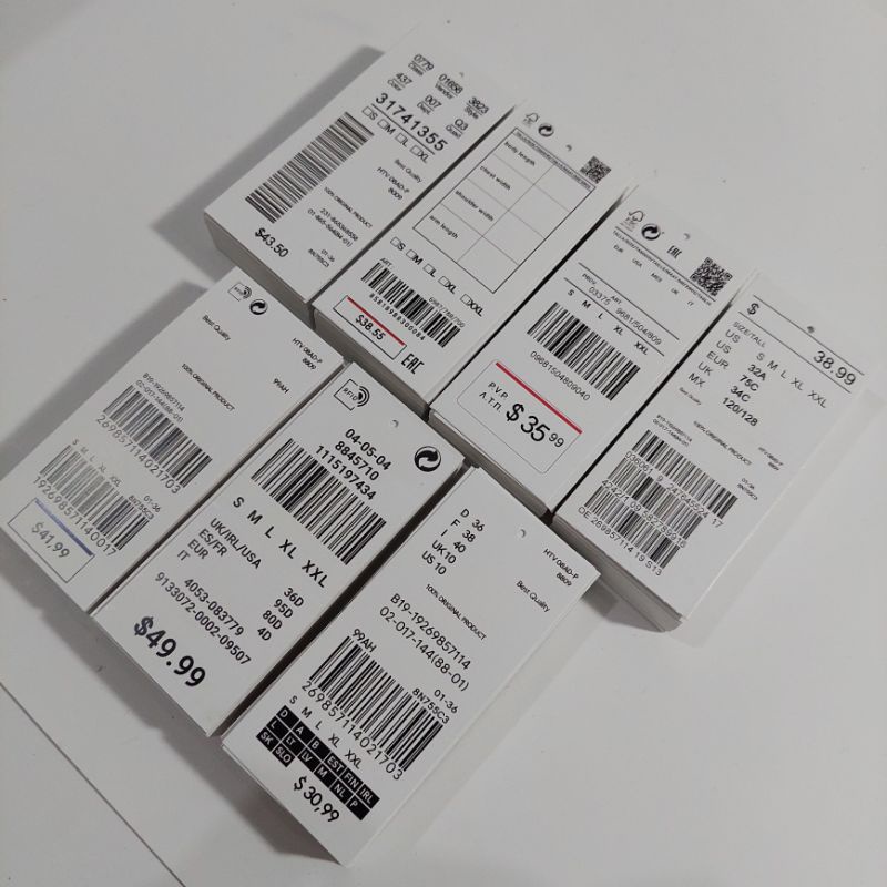 Hang tag 4x9 hangtag korea For Clothes label import barcode label ...