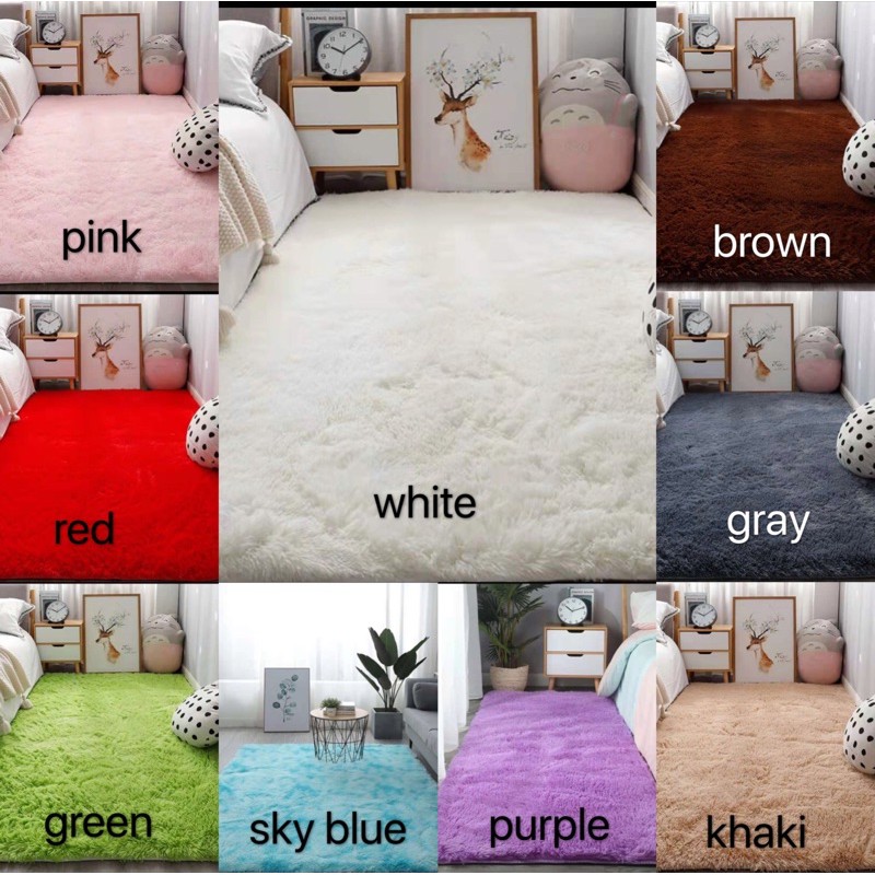 10colors 80cm x 120cm Home Living Fluffy Rugs Shaggy Dining Room Floor ...
