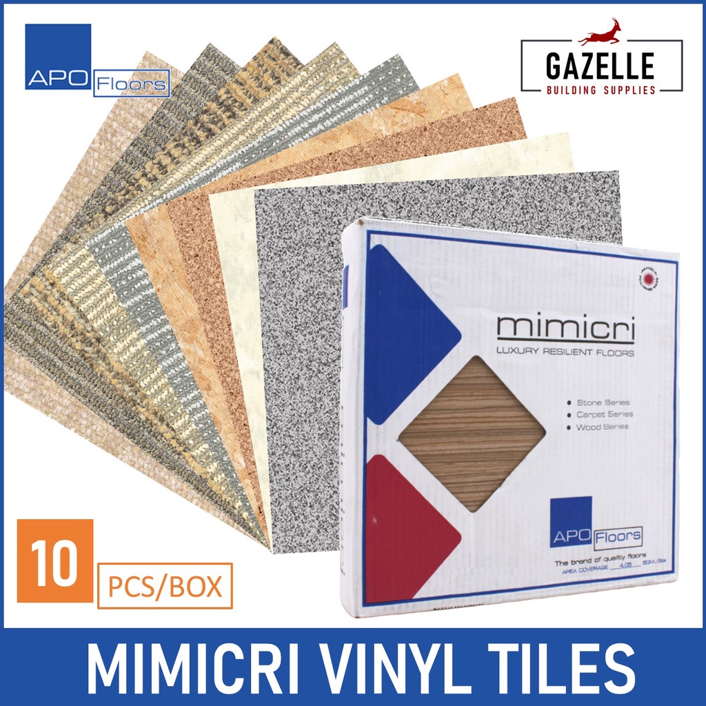 Apo Floor Vinyl Tiles Mimicri Carpet, and Stone Series 3mm Thick 450mm ...