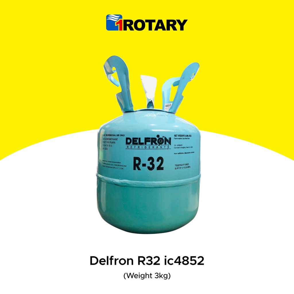 1ROTARY Delfron R32 Refrigerant Freon 3KG IC4852 | Shopee Philippines
