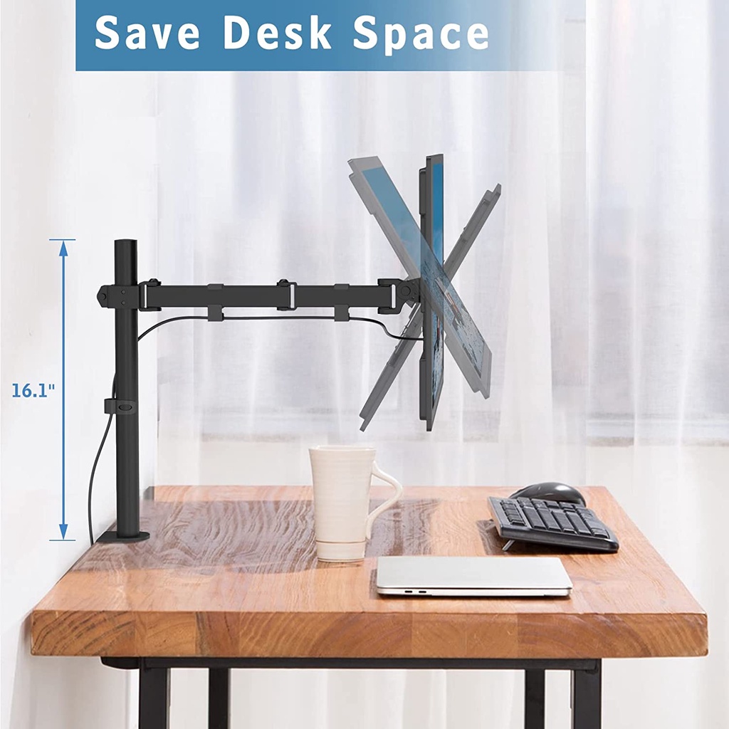 ANSEN Monitor Mount Bracket Computer Monitor Desktop Mount Adjustable ...