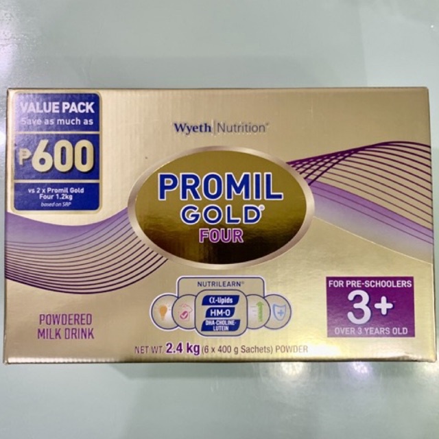 Promil Gold Four Pre-school 3+ 2.4kg (6x400g) | Shopee Philippines