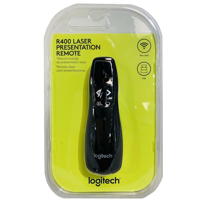 Logitech Wireless Presenter R400 Laser Presentation Remote (Red Light ...