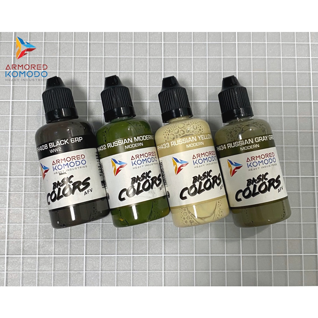 Russian Modern AFV Color Set of 4 Airbrush Hobby Paints - PFL Store
