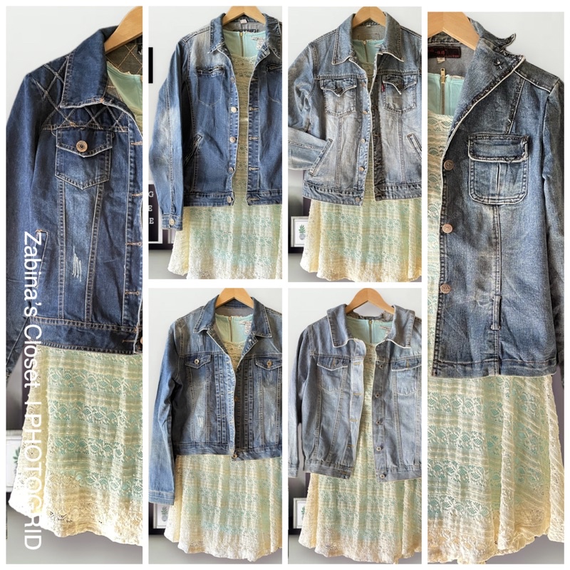 Korean Denim Jackets Preloved [1/2] | Shopee Philippines