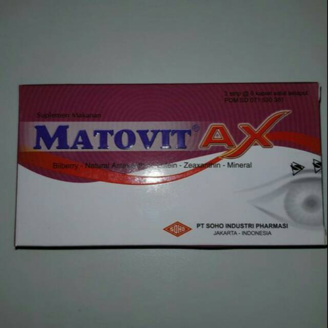 Matovit Ax Vitamin Eye Contents 18 Caplets | Shopee Philippines