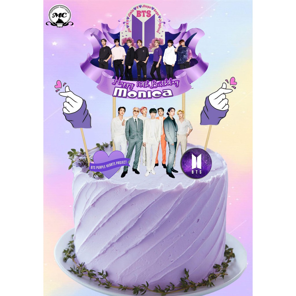 BTS theme customized cake topper (D14) | Shopee Philippines