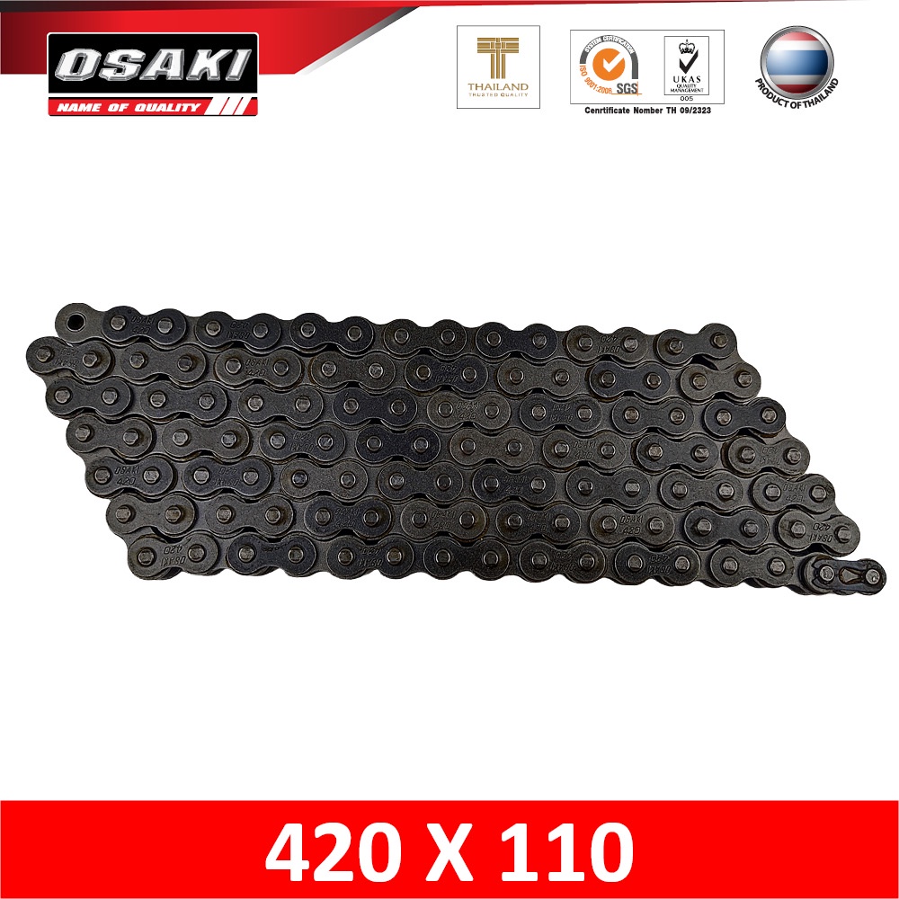 Osaki Motorcycle Roller Chain Black [420 / 428 / 428h / 520] (100% Made ...