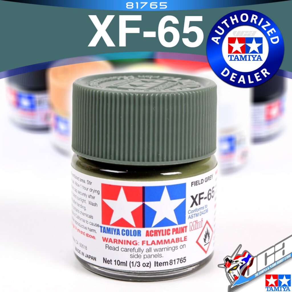 Tamiya 81765 XF-65 XF65 FLAT FIELD GRAY GRAY MATT MATTE MATTE dark GRAY ...