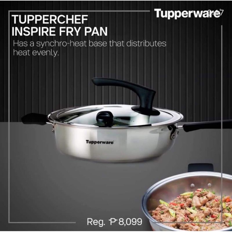 TUPPERWARE TUPPERCHEF INSPIRE COOKWARE FRYPAN 3.7L | Shopee Philippines
