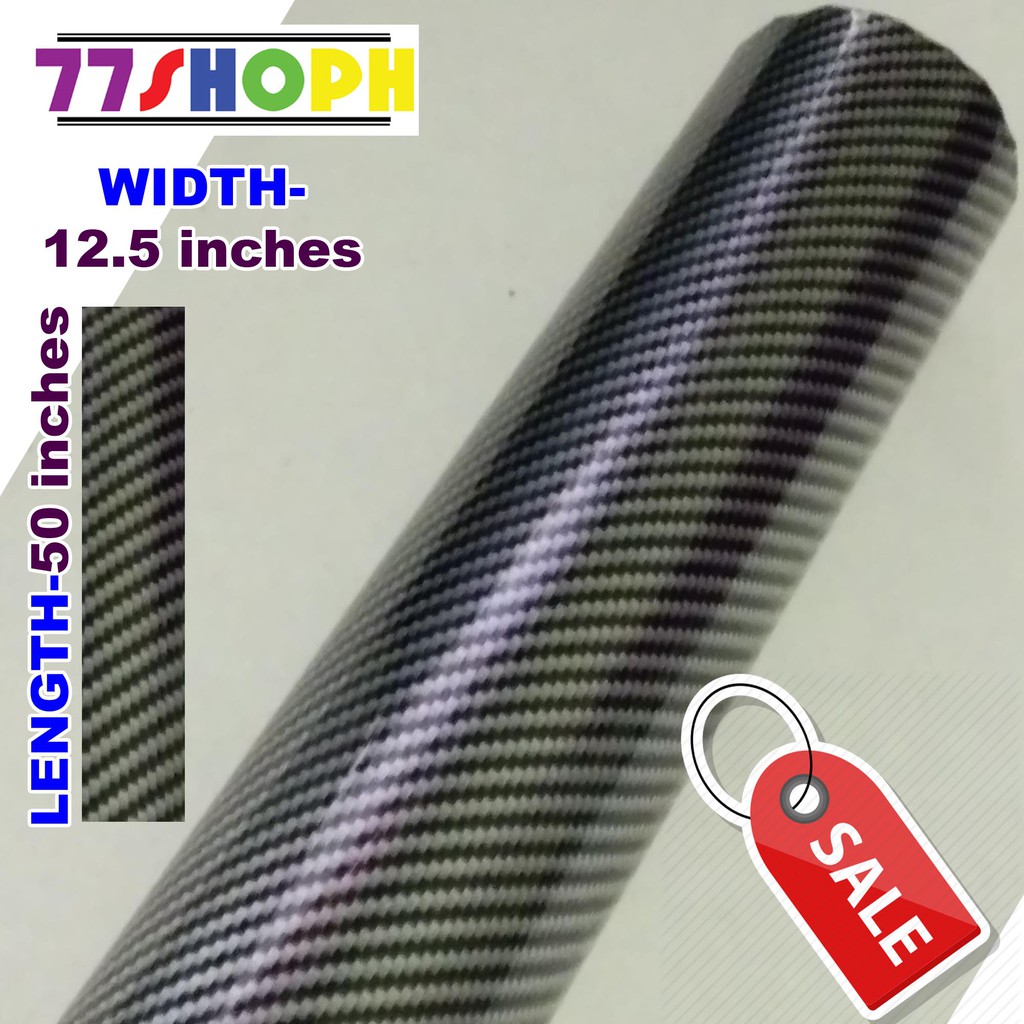 Glossy Carbon Fiber Sticker Large Cut 50 inches x 12.5 inches | Shopee ...