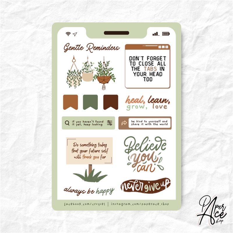 Gentle reminders | Sticker, self care, mental health, journaling ...