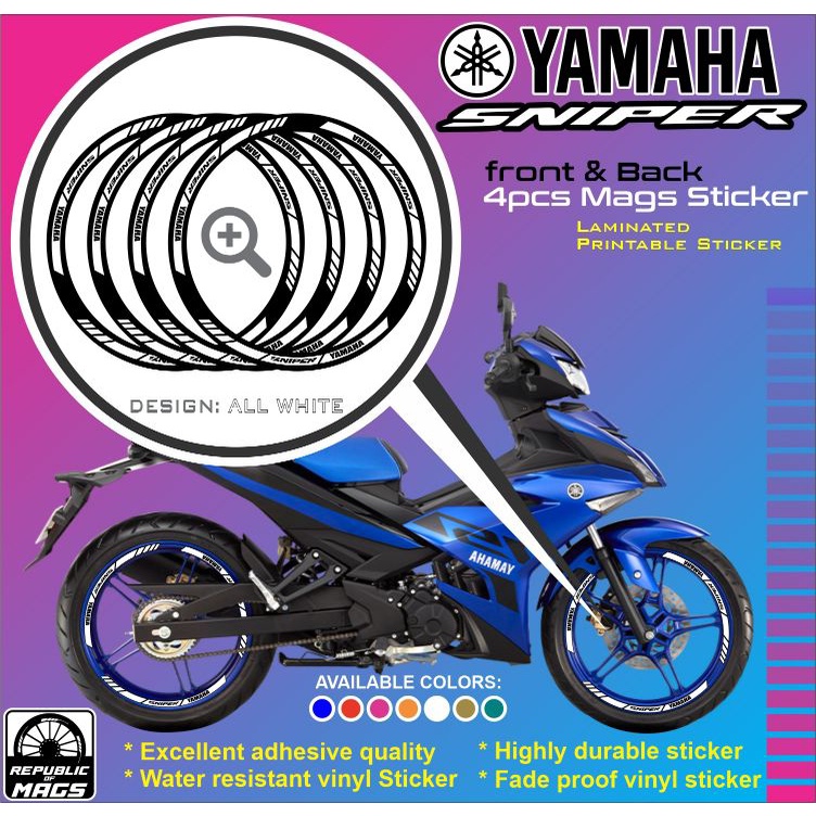 Yamaha Sniper Mags Printed and Laminated Decals Stickers | Shopee ...