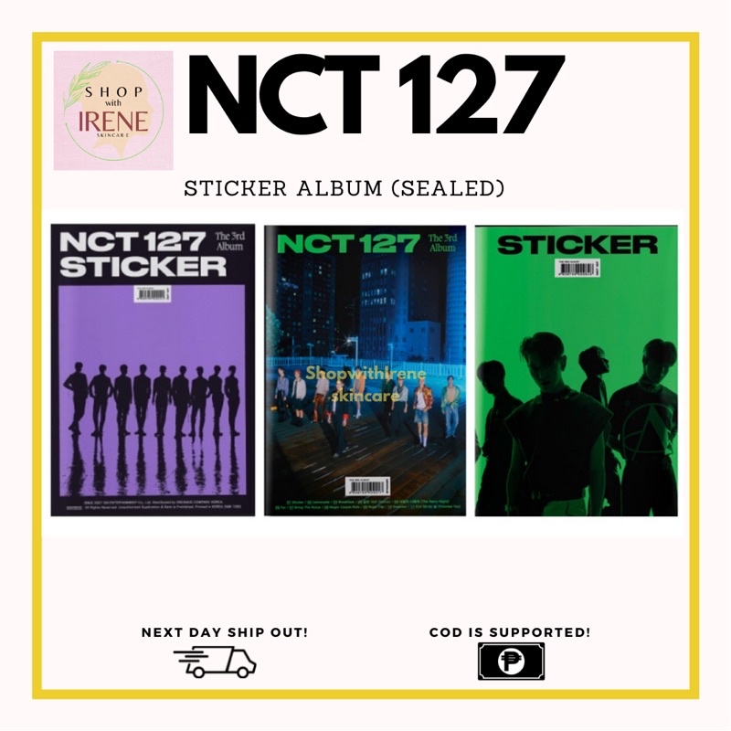 NCT 127 The 3rd Album Sticker / Seoul City Ver. /Photobook Ver. /Sticky ...