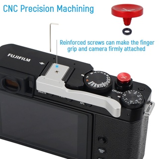 Fujifilm X100V Metal Thumbs Up Grip Hand Grip + Shutter Release Button for camera for Fuji ...