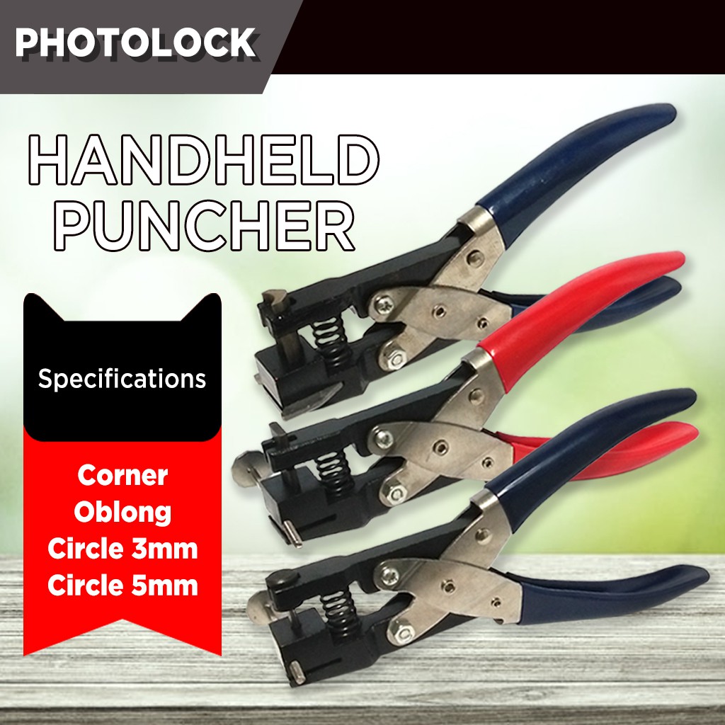 Handheld Puncher || Single ID Puncher Metal Body (Oblong / Circle ...
