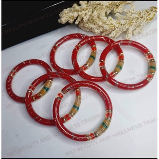 Red w/Silver linings KONTRA USOG/BATI/ANTI USOG bangles | Shopee ...