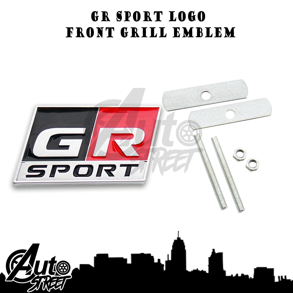 GR Sport Logo Front Grill Emblem For Toyota Corolla,Rav4,Hilux,Vios ...