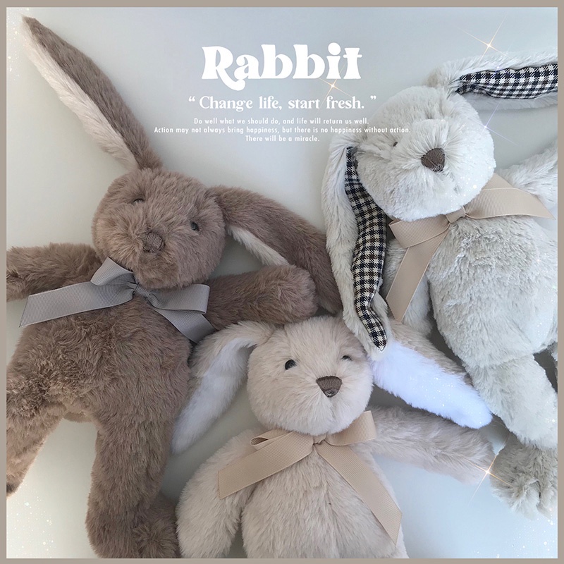 Long Ear Rabbit Plush Doll Baby Toy Kawaii Bunny Stuffed Animals ...