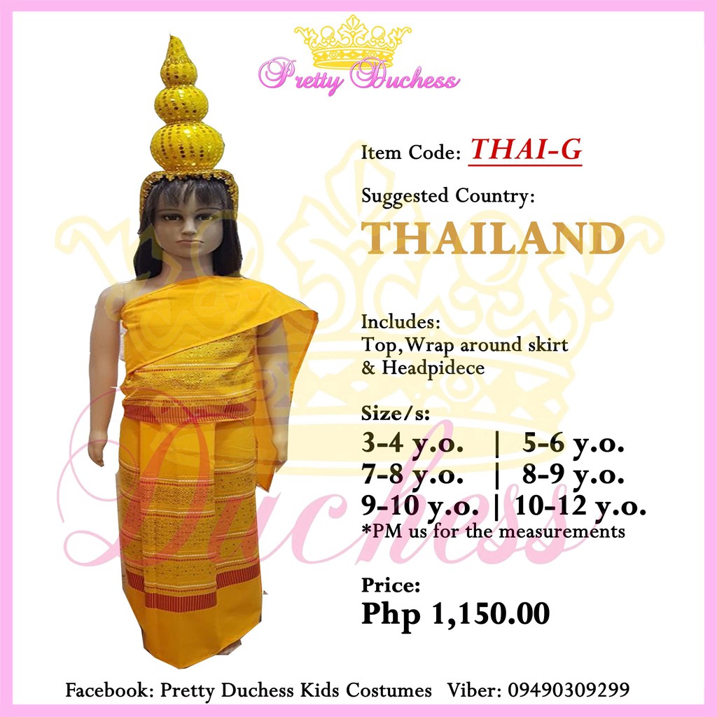THAILAND United Nations Costume UN Costume Girl | Shopee Philippines