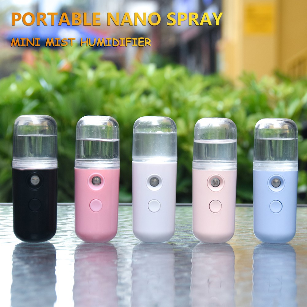 Mini Nano Facial Sprayer Mister Cooling Face Humidifier Moisturizer Rechargeable Portable Air ...