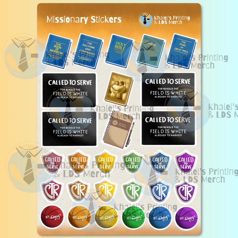 Missionary Journal Sticker Sheet Cute Kiss-cut sticker sheet LDS ...