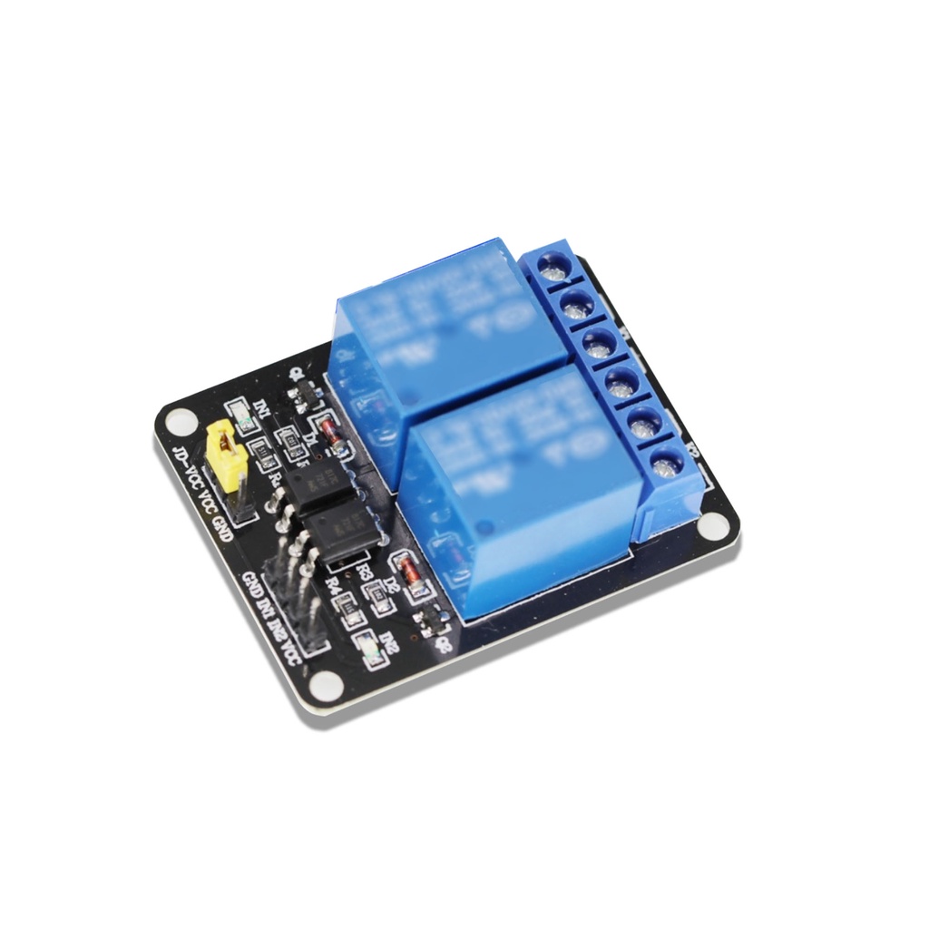 Boontech 5Vdc 2-Way Relay Module with Optocoupler Isolation Low-Level ...
