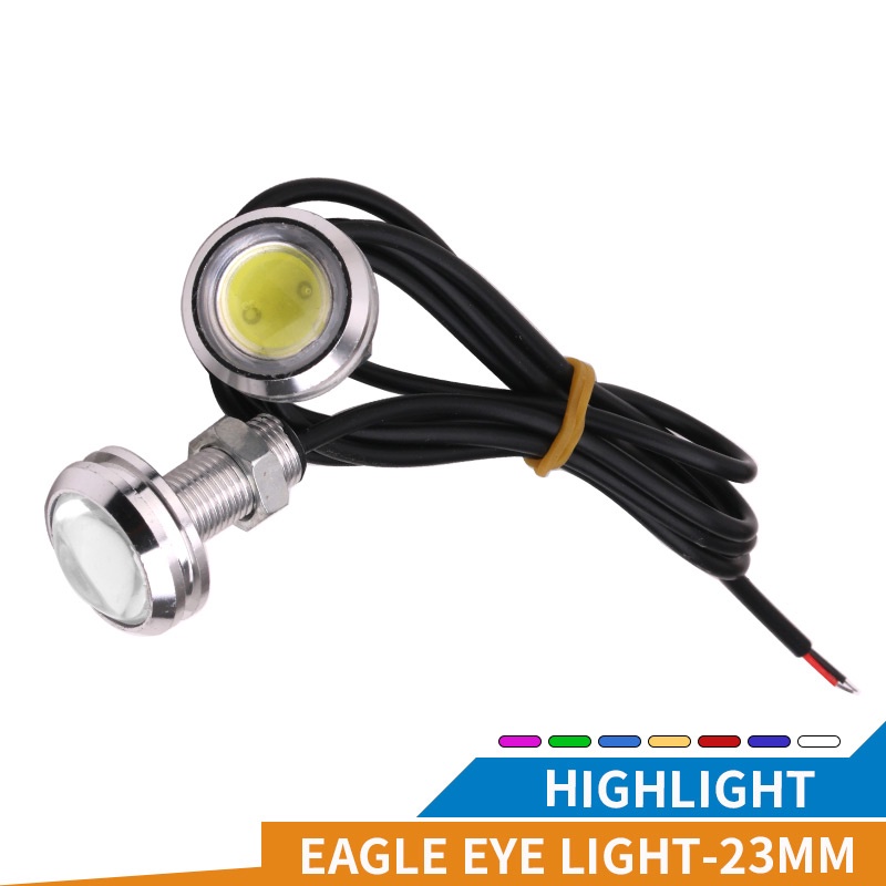 1PC 12V 23MM Car Motorcycle LED Eagle Eye Light Car Fog DRL Day time ...