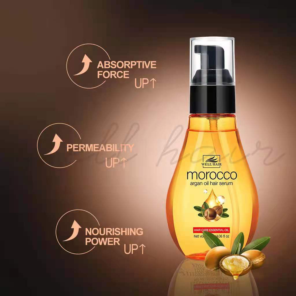 Hair Serum Morocco Argan Oil Essence Repair Damage Dry Hair and split hair ends 120ml WH-H004 ...