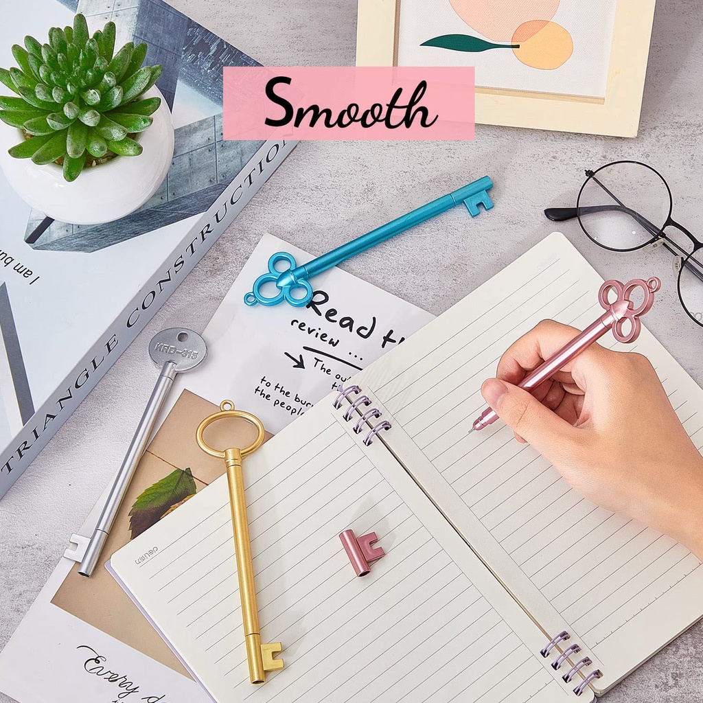 Key Shape Pen Vintage Key Gel Ink Pens Cute Novelty Pens Black Fine ...