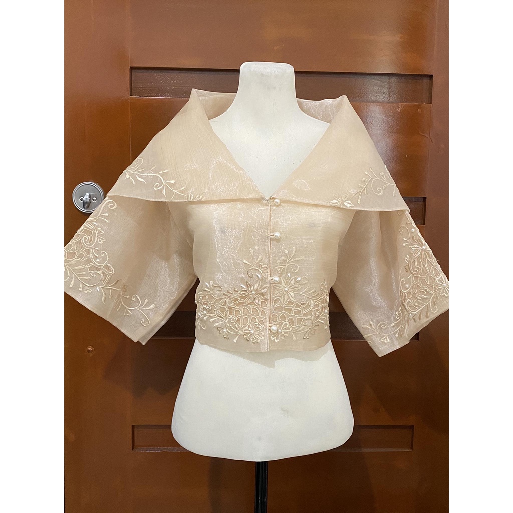 Embroidered Modern Filipiniana Maria Clara Top | Shopee Philippines