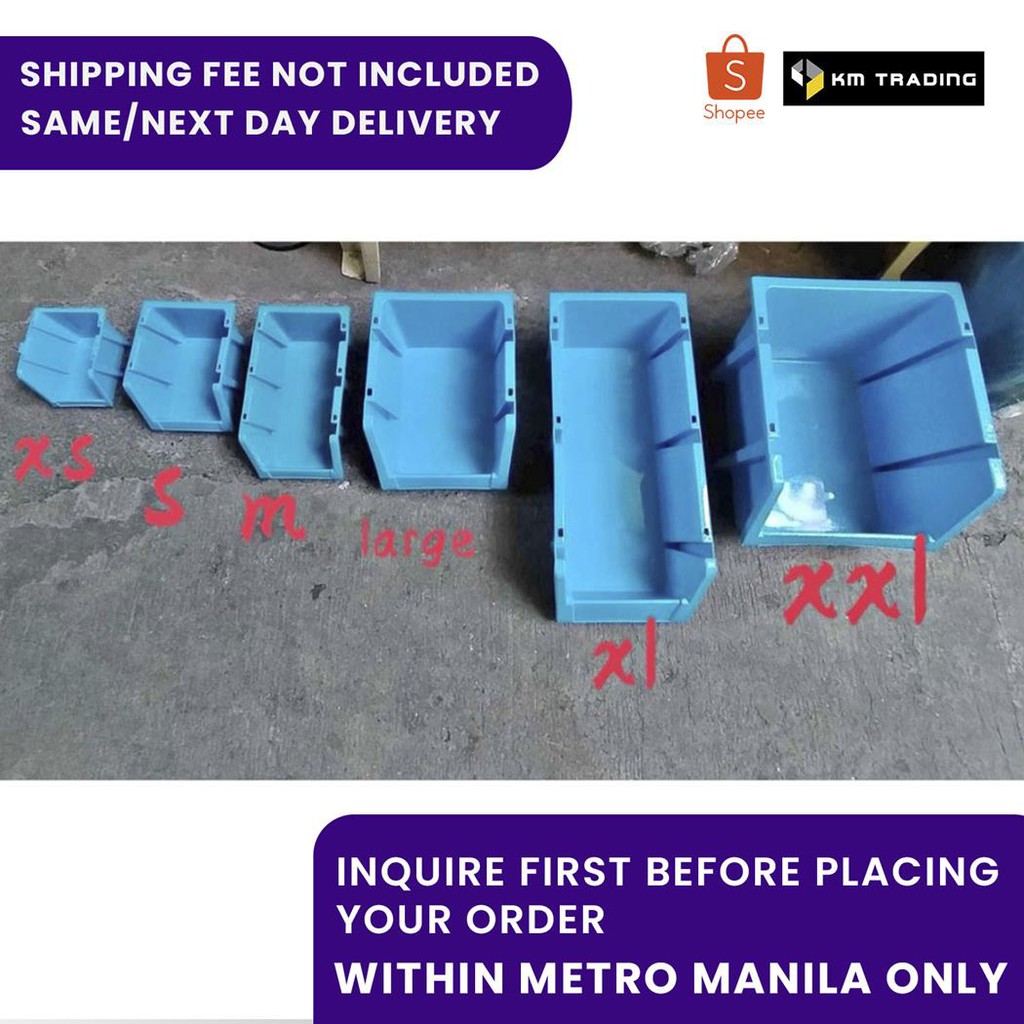 Stackable Bin Boxes Storage Organizer Supplies Tools Bins and Rack | Shopee Philippines