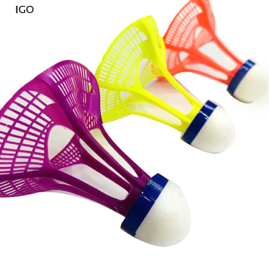 IGO AirShuttle Outdoor Plastic Nylon Shuttlecock Stable Resistance 3pcs ...