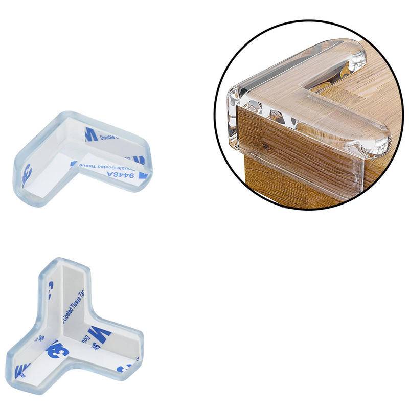 Child Baby Safety Silicone Protector Table Soft Transparent Anti Collision Table Corner Edge ...