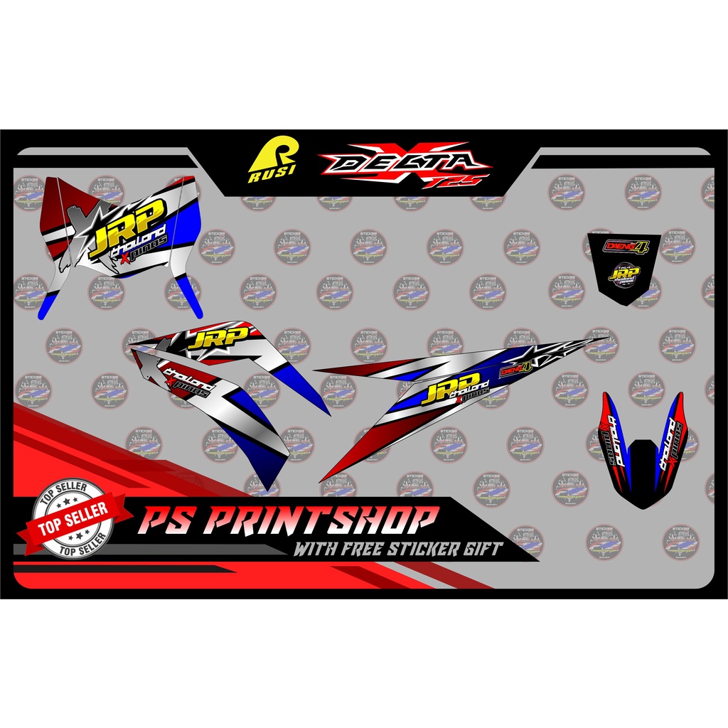 Rusi Delta 125 & 110 Stikcer Decal durable and high quality | Shopee ...