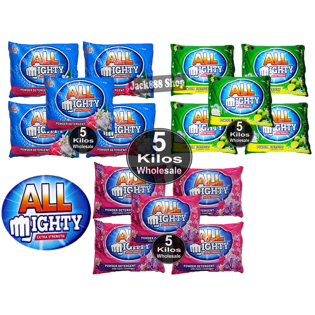 All Mighty Clean Laundry Powder Detergent - 5 Kilos Wholesale | Shopee ...