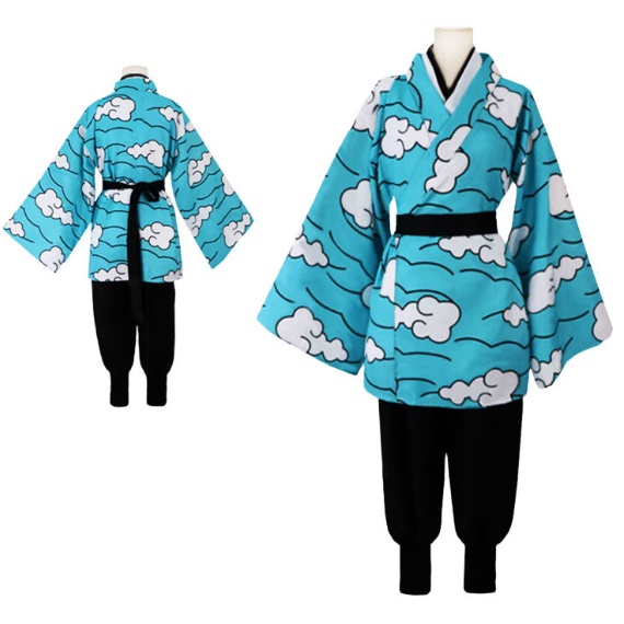 Anime Ghost Slayer Blade Adult Children Tanjiro Blue Sky White Cloud ...