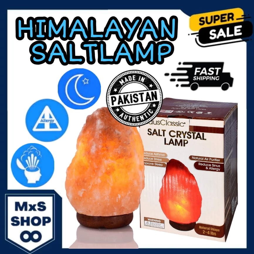 Premium Himalayan Salt Lamp 2-3kg - w/ Dimmer + 50g Pink Salt - 100% ...