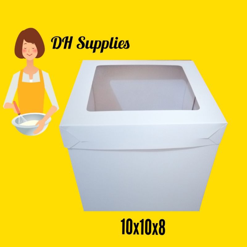 Tall Cake box 10x10x8 inches 10pcs per pack | Shopee Philippines