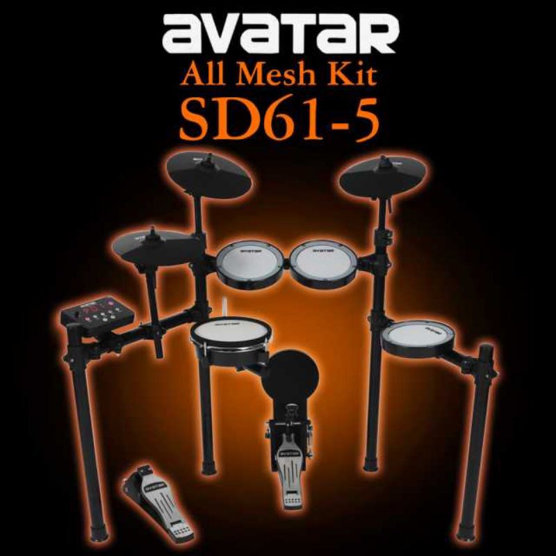 CLERANCE SALE Avatar SD61 5 Mesh Kit Electric Drum Set Electronic Drums ...